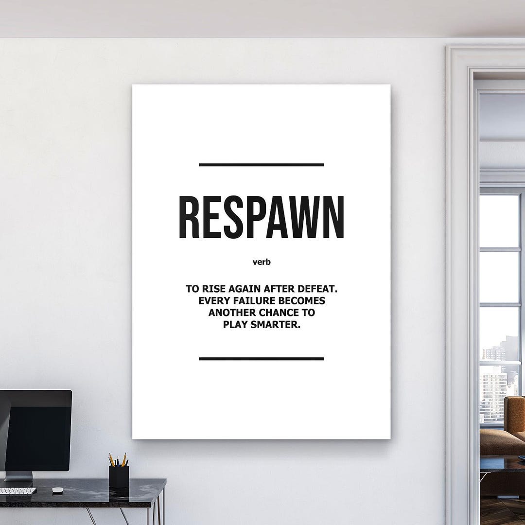 Respawn Gamer Definition Digital Art Print | Gaming Wall Decor Download ...