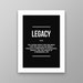 Legacy Definition Printable Inspirational Wall Art Life Impact ...