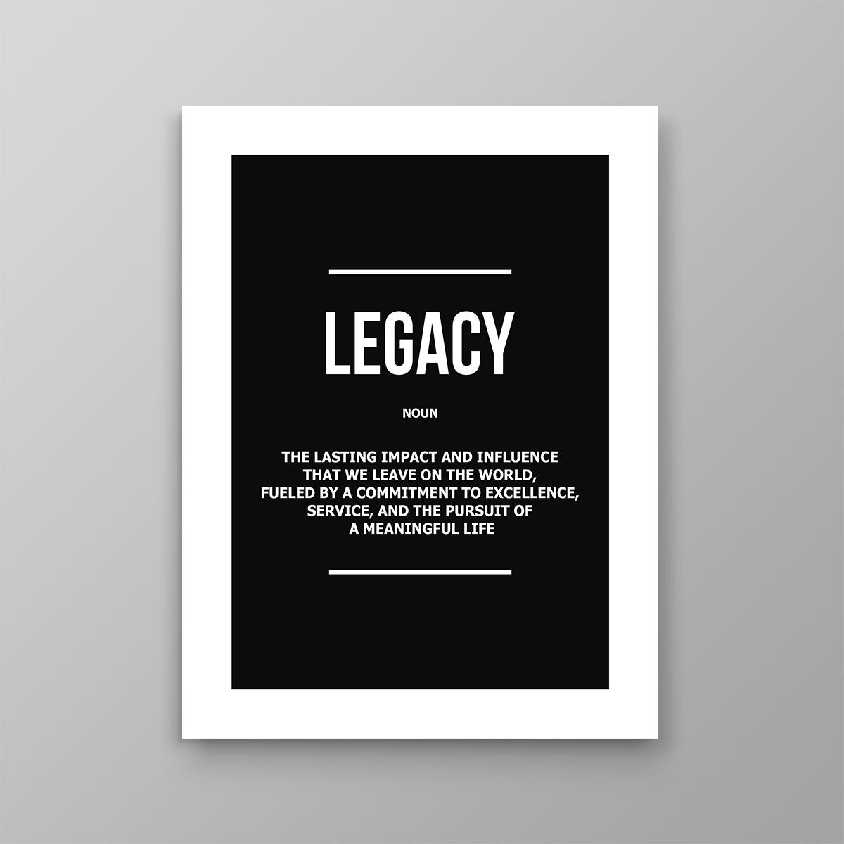 Legacy Definition Printable Inspirational Wall Art Life Impact ...