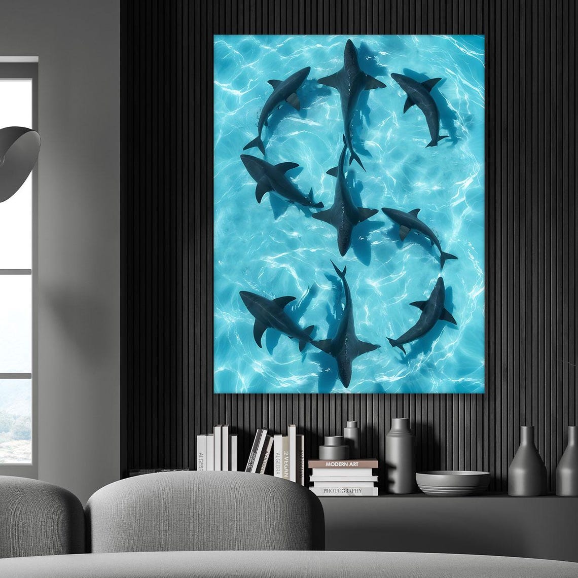 Luxury Shark Dollar Printable Modern Wall Art for Investors, Traders ...