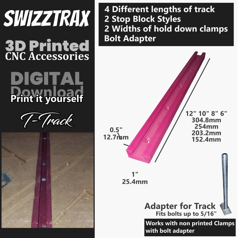 Swizztrax 3D Printable Track and Hold Down System - Etsy