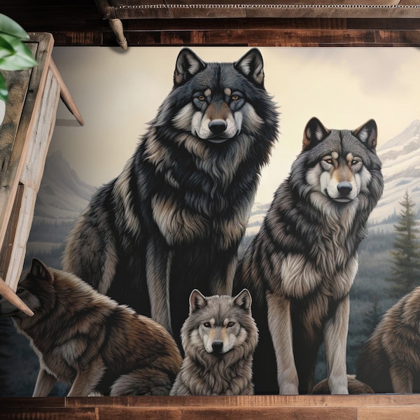 Wolf Rug - Etsy