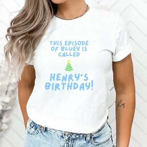 Bluey Adult Birthday Shirt | Personalized Cute Adult Birthday T-shirt ...