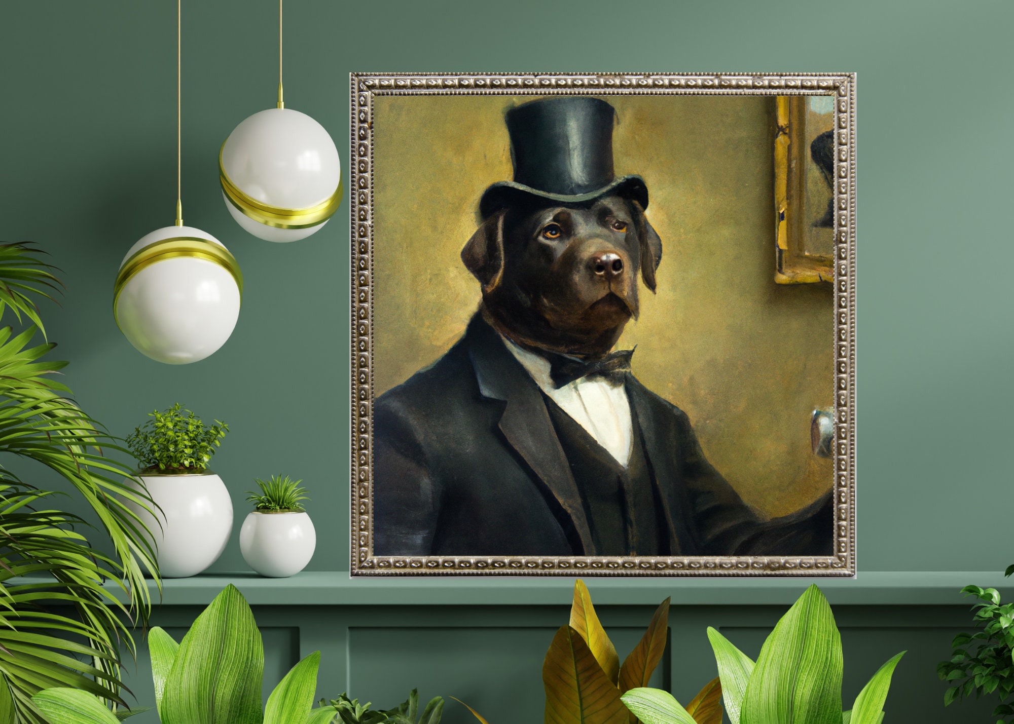 Chocolate Labrador Portrait Labrador Wall Art Labrador Unique Print ...