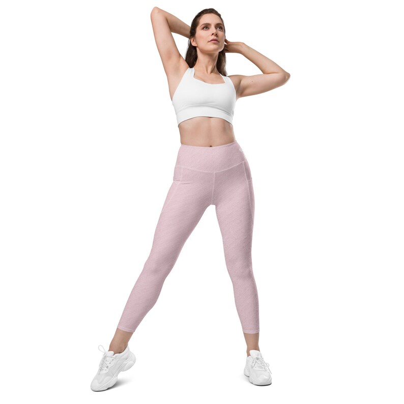 Girl Body Boho Peppermint Pink Gradient Womens Leggings With Pockets Etsy