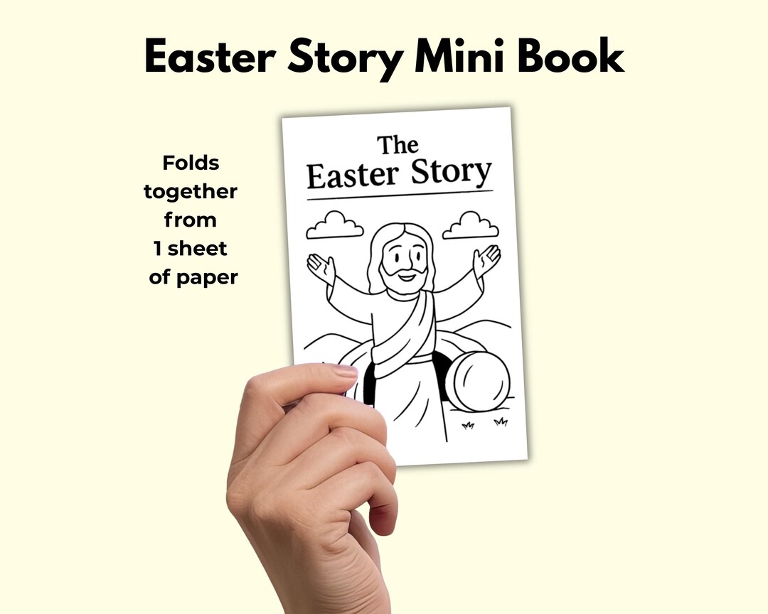 Easter Story Mini Book for Kids Printable, Holy Week Craft, Christian ...