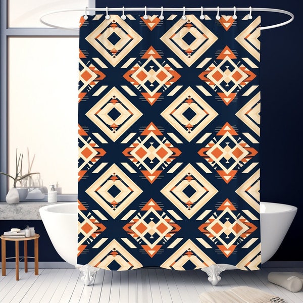 Aztec Design Curtain - Etsy