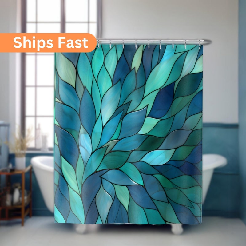 Turquoise Shower Curtains - Etsy