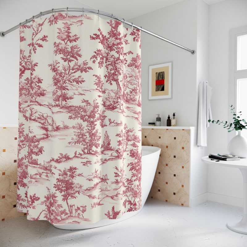 Pink Toile Curtains - Etsy