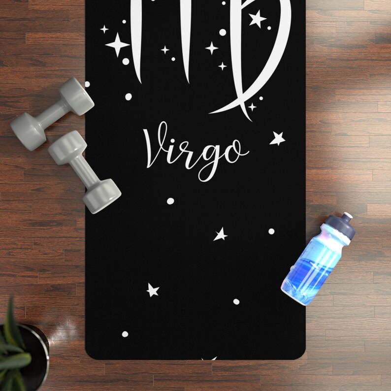 Virgo Constellation Yoga Mat Zodiac Star Design Non Slip Natural Rubber ...
