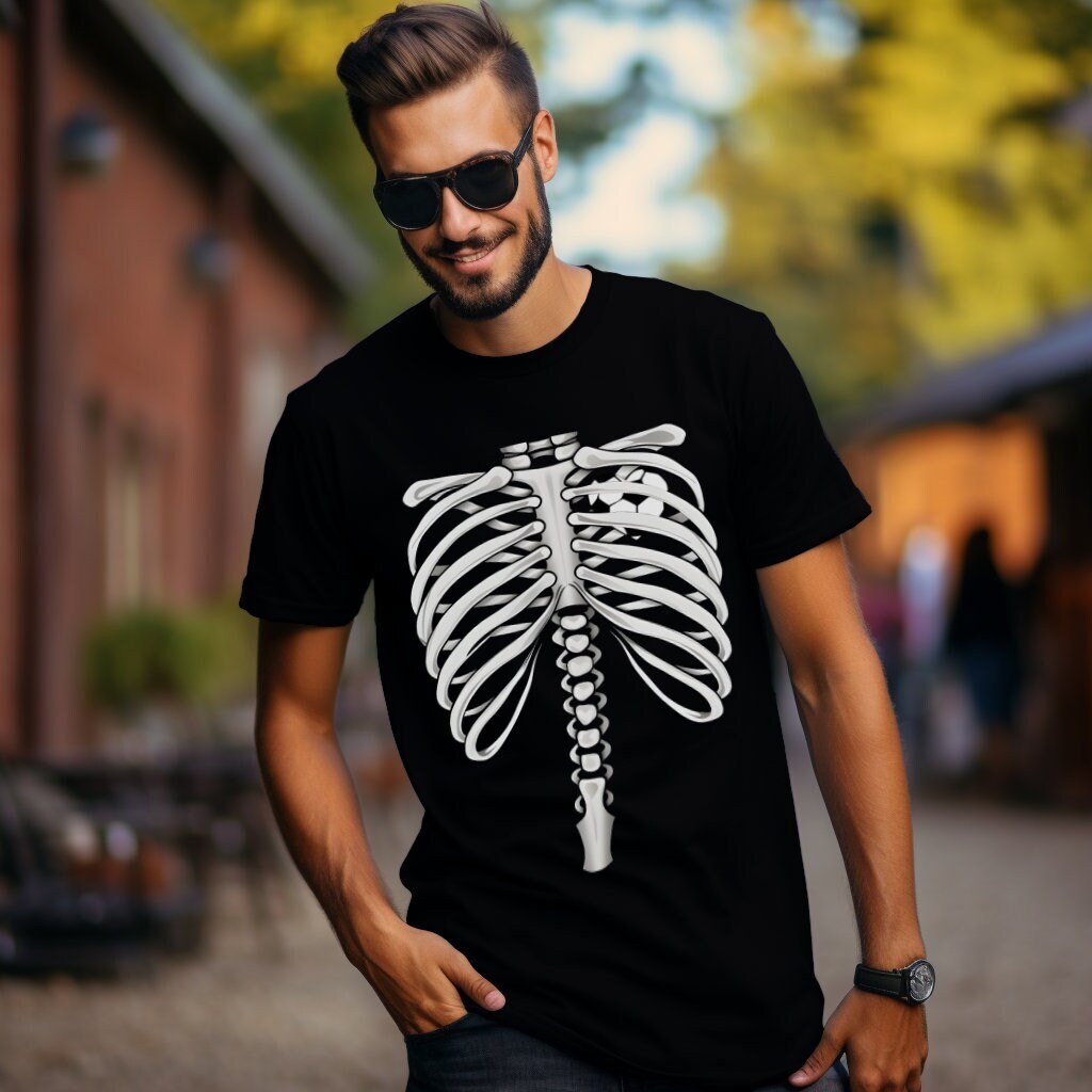 Skeleton Athlete Anatomy Tee Soccer Ball Ribcage Gothic - Etsy