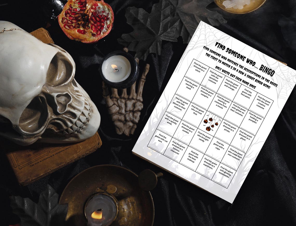 Halloween Find the Guest BINGO, Halloween Printable Game, Party Game ...