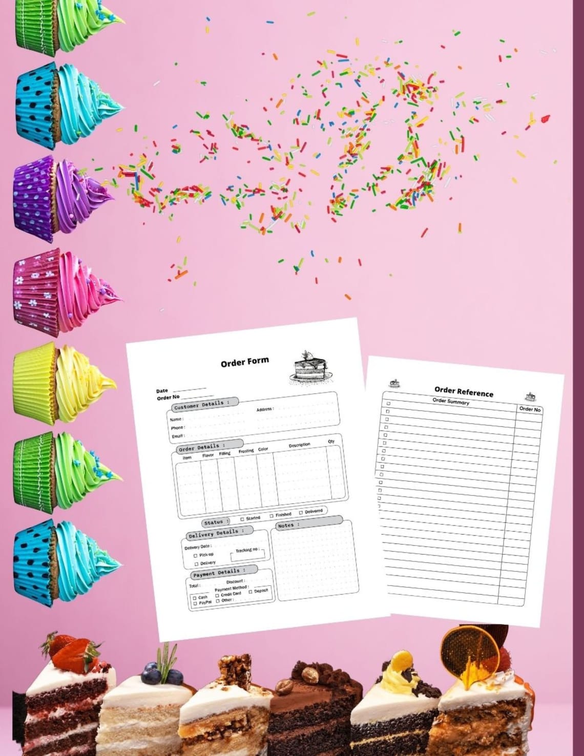 Cake Order Form, Printable Order Form, Small Business Order Form, Cake ...