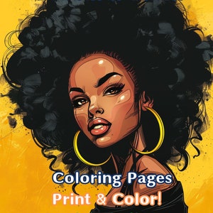 70 Gorgeous Black Women Coloring Pages, African American Coloring Book ...