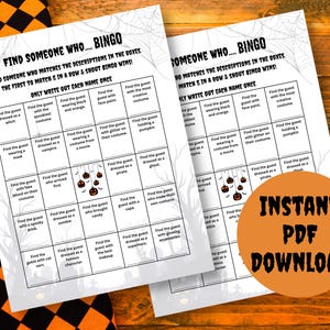 Halloween Find the Guest BINGO, Halloween Printable Game, Party Game ...
