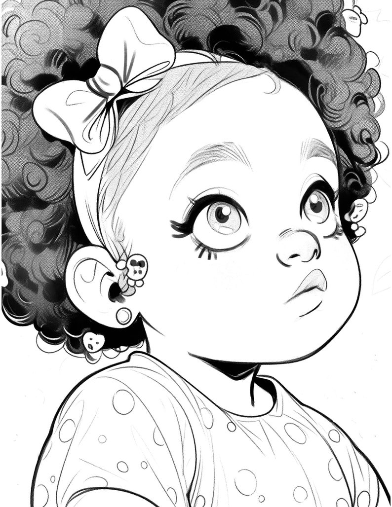50 Cute Black Kids Coloring Pages, Beautiful African American Coloring ...