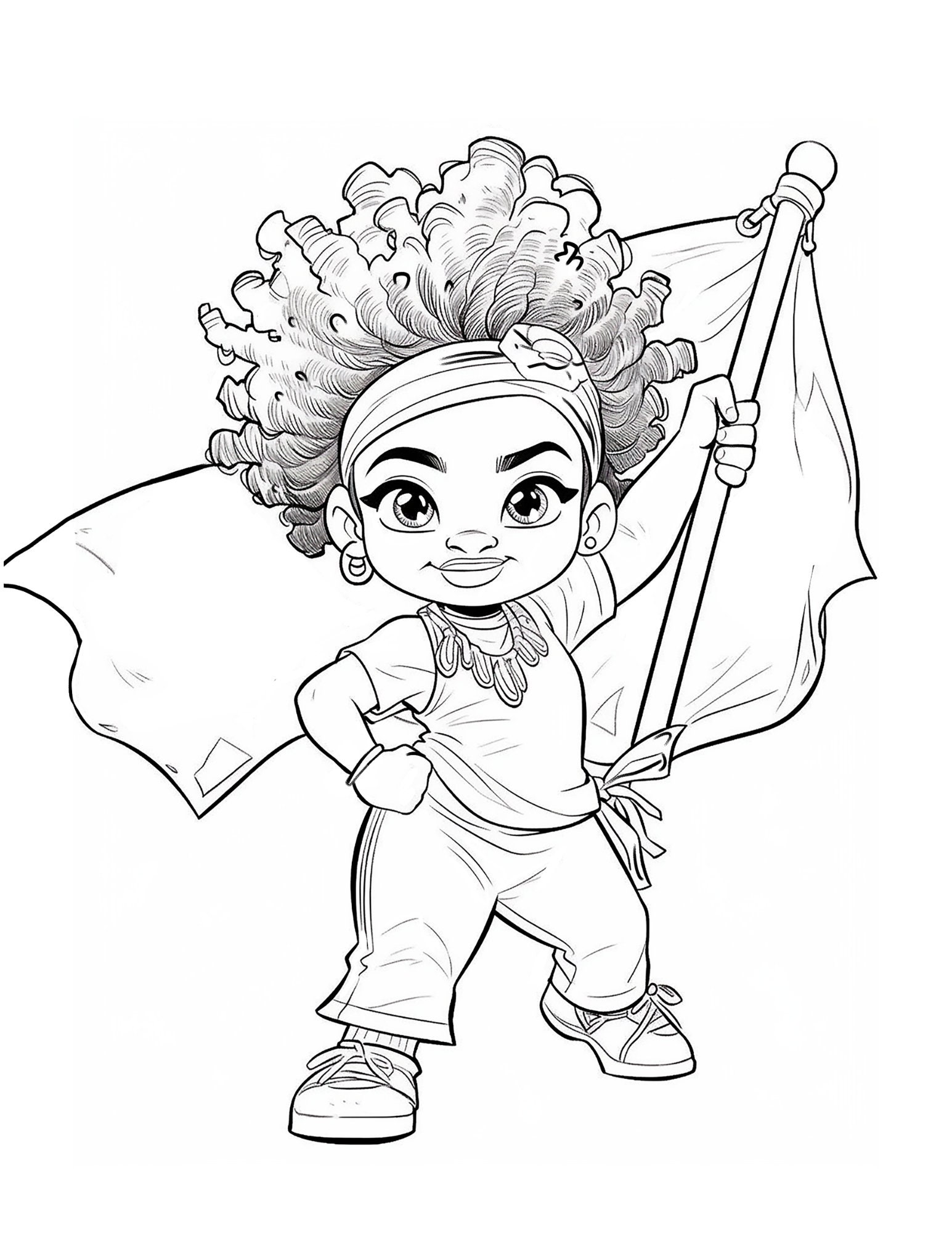 50 Cute Black Kids Coloring Pages, Beautiful African American Coloring ...