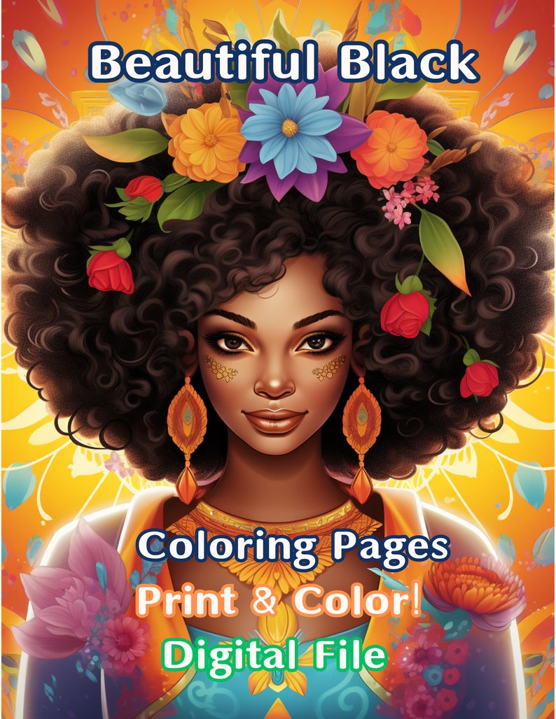 170 Beautiful Black Women Coloring Pages, African American Coloring ...