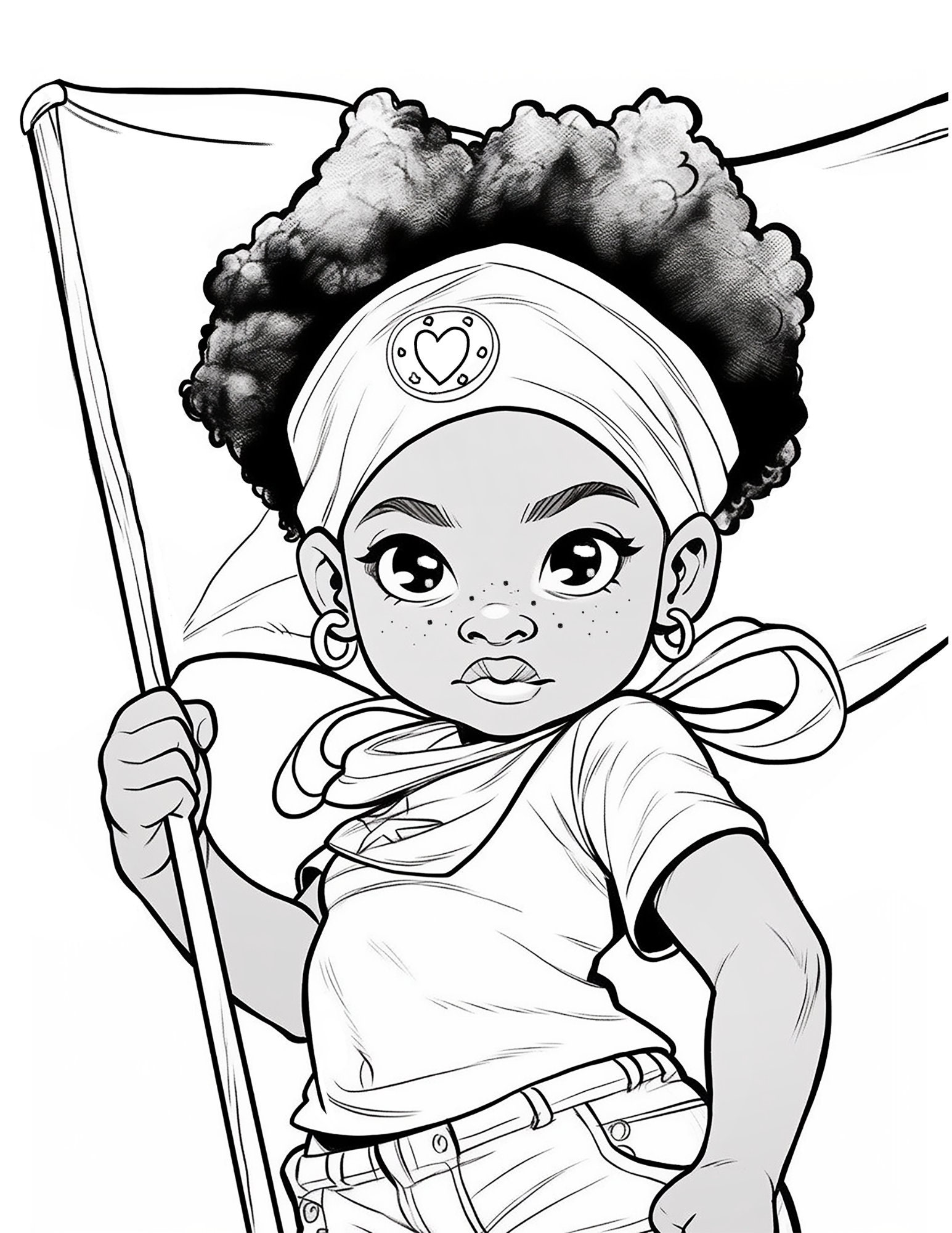 50 Cute Black Kids Coloring Pages, Beautiful African American Coloring ...