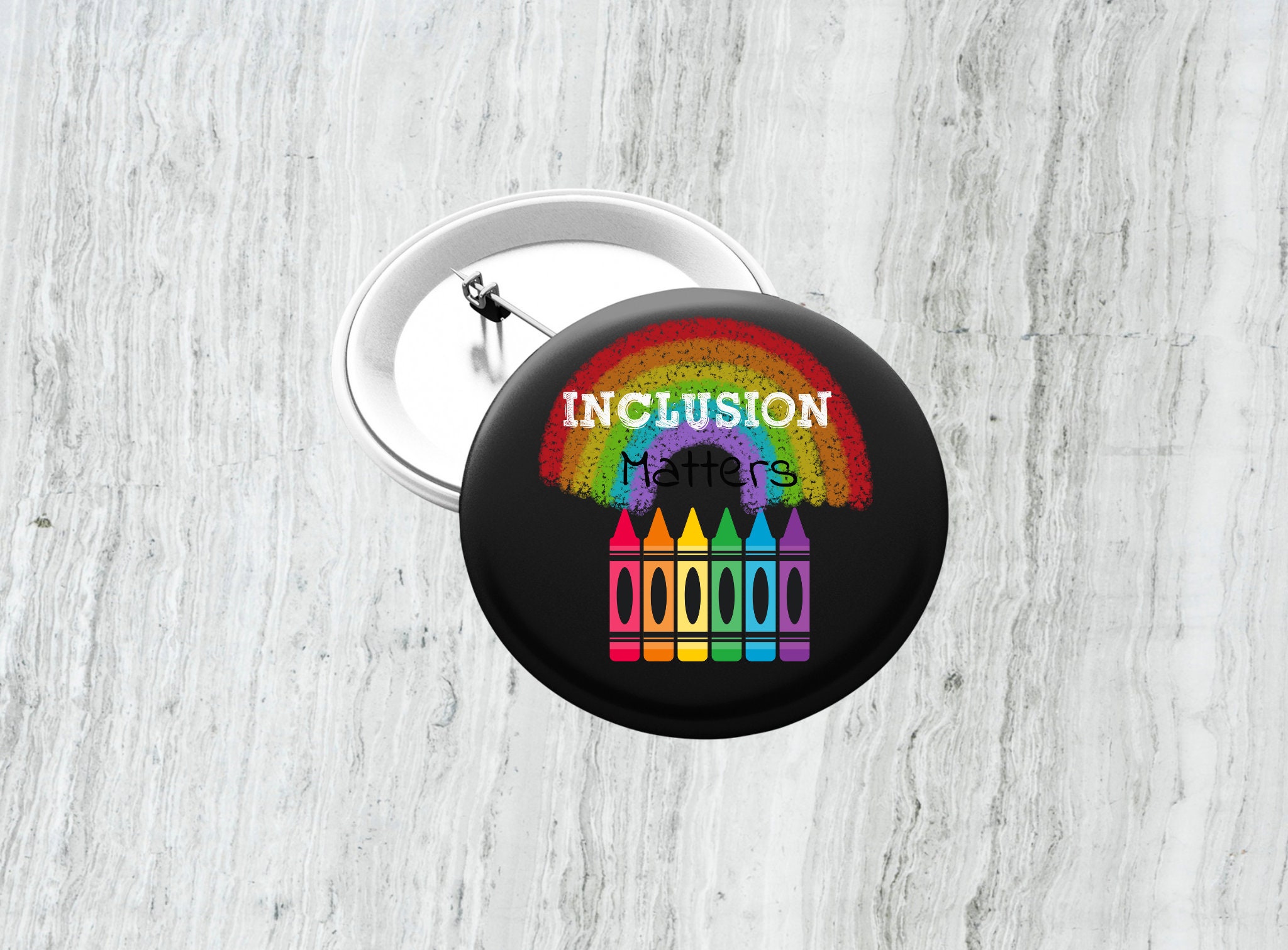 2.25 Back to School Inclusion Matters Autism Acceptance Pinback Button ...
