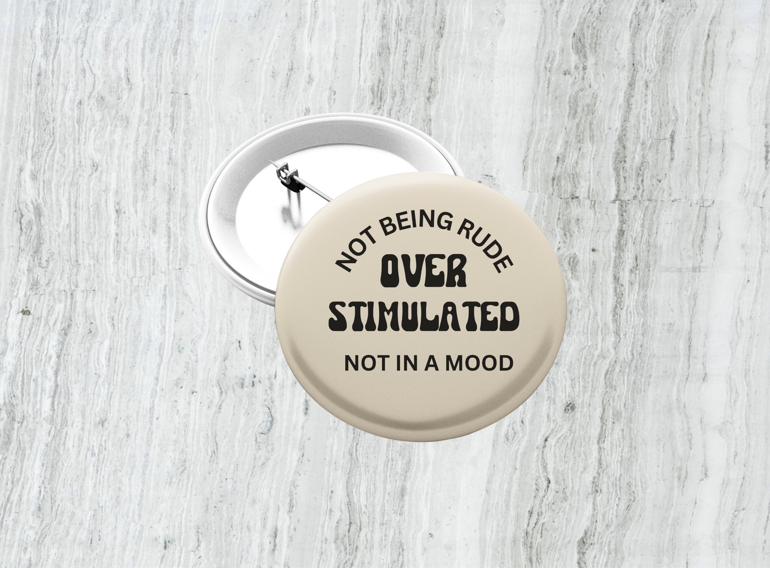 Sensory Processing Disorder Pin Button, Overstimulated Awareness Pin ...
