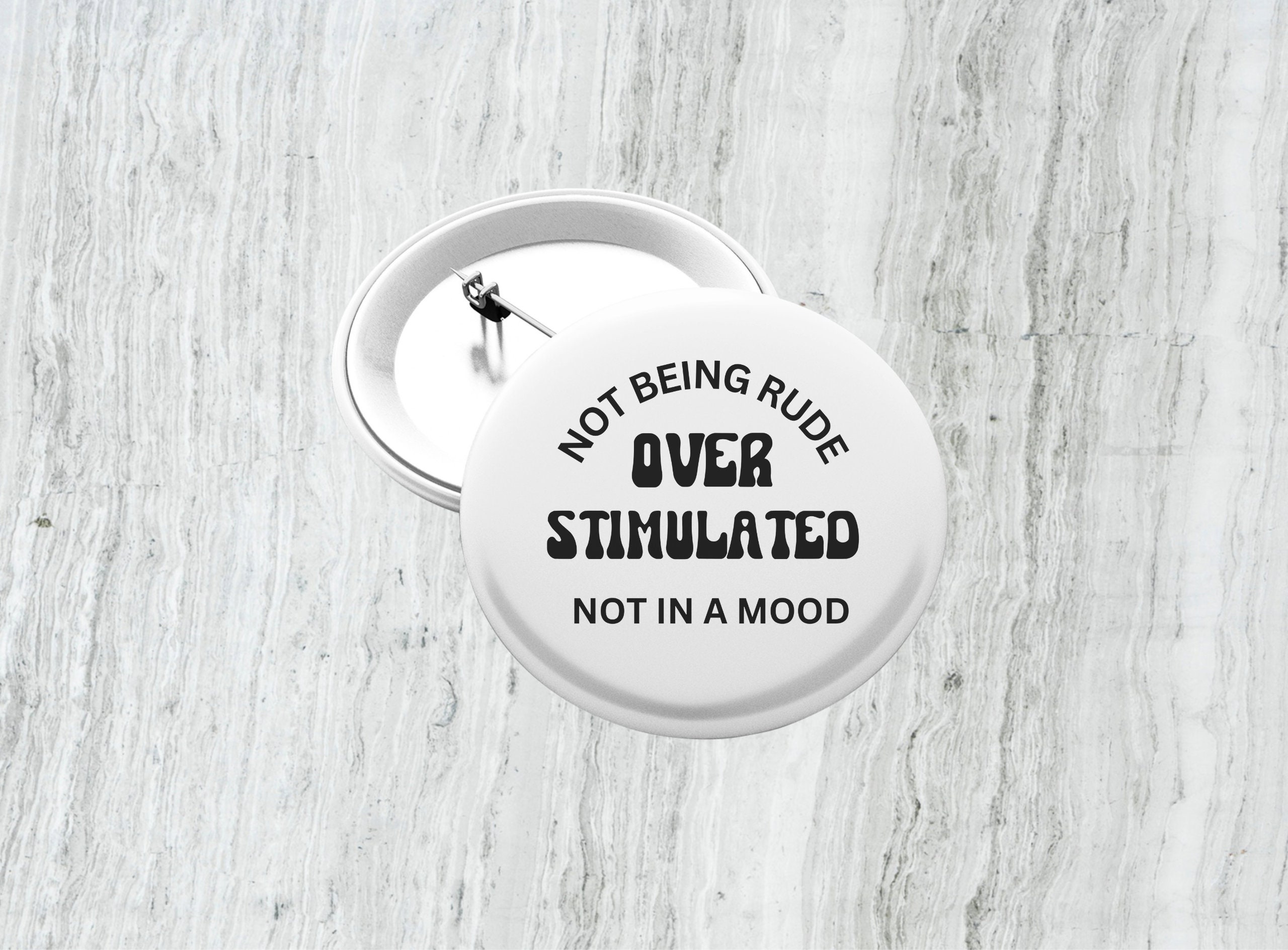 Sensory Processing Disorder Pin Button, Overstimulated Awareness Pin ...