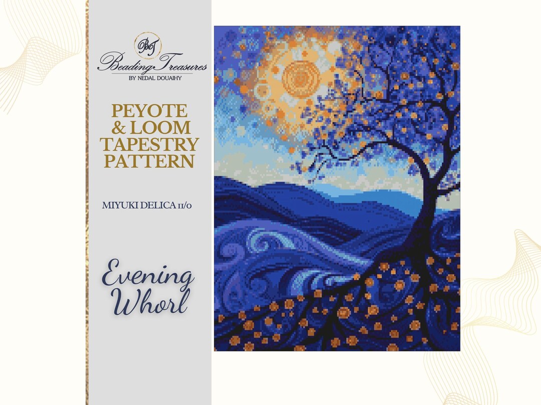 EVENING WHORL |peyote Tapestry Pattern, Loom Tapestry Pattern, Even ...