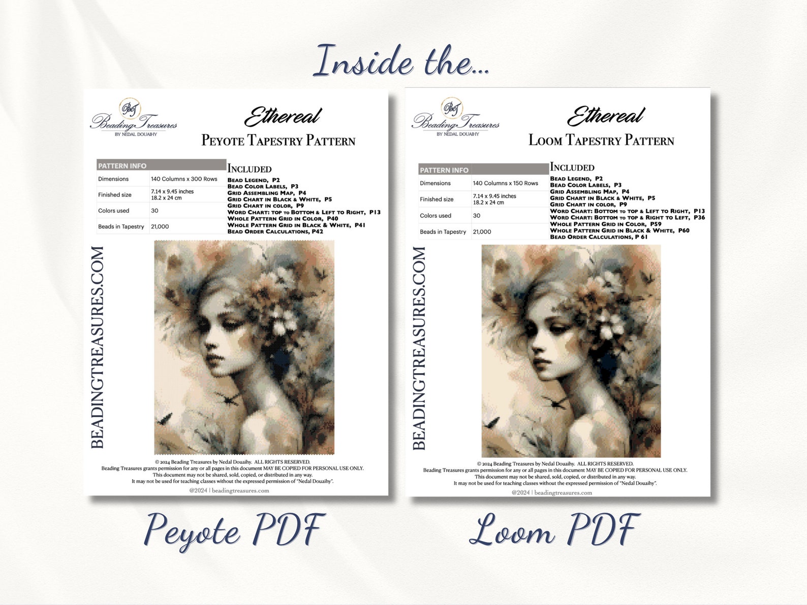 ETHEREAL | Peyote Tapestry Pattern, Loom Tapestry Pattern, Large Even ...