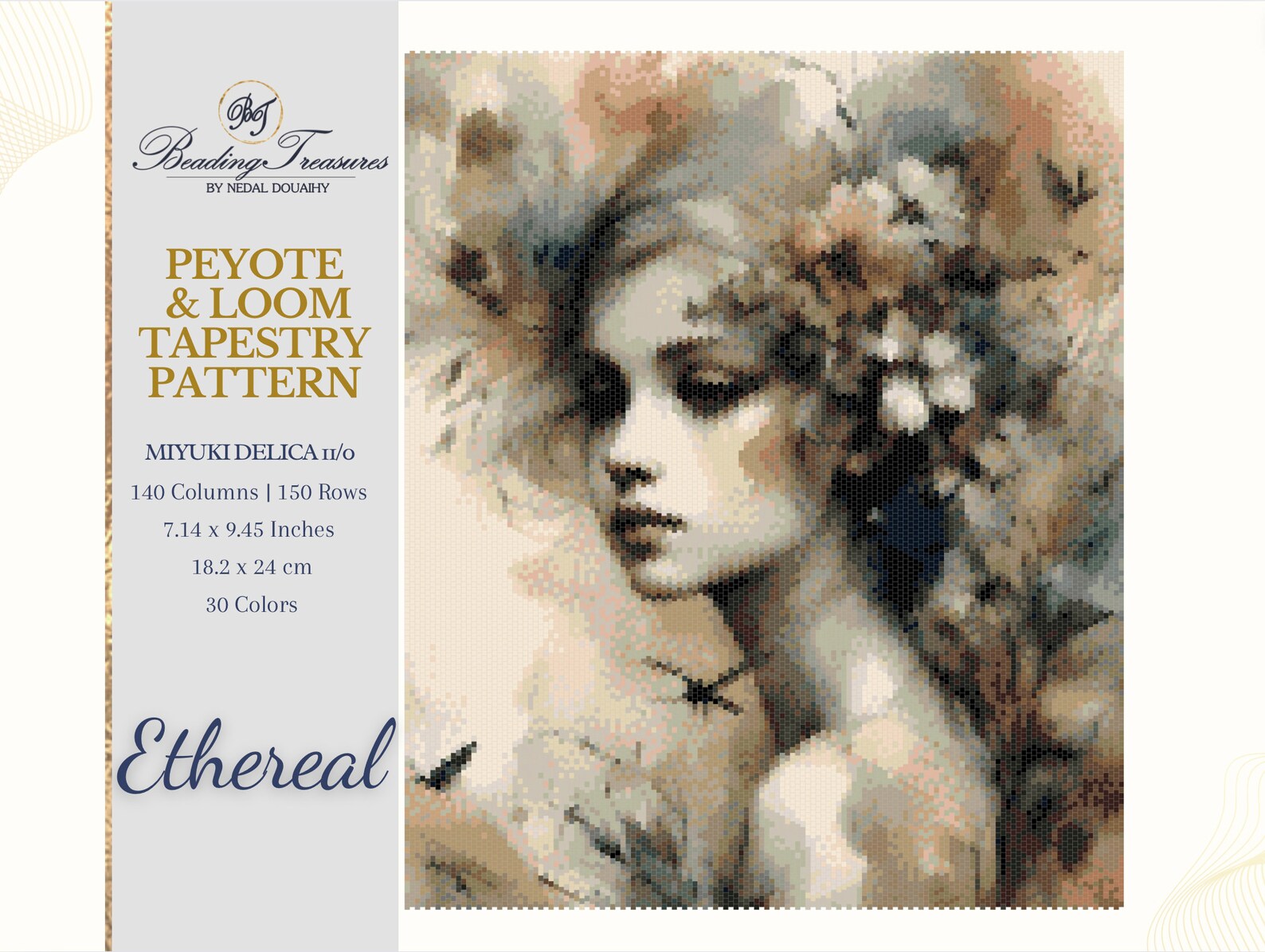 ETHEREAL | Peyote Tapestry Pattern, Loom Tapestry Pattern, Large Even ...