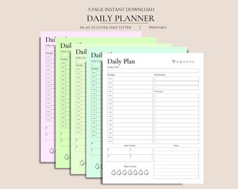 Daily Planner Printable Daily to Do List Productivity - Etsy