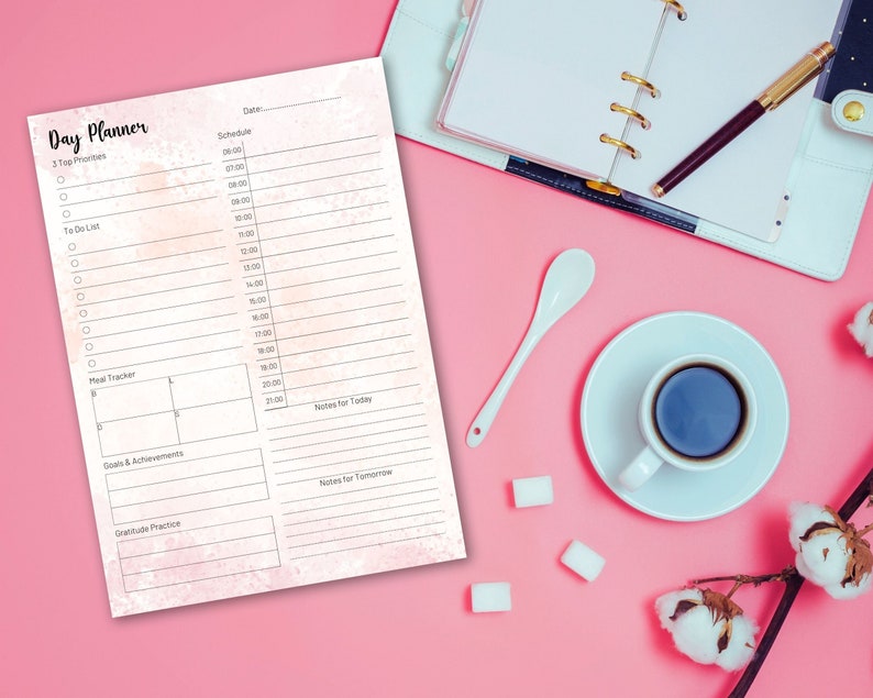 Daily Planner Printable Daily to Do List Productivity - Etsy