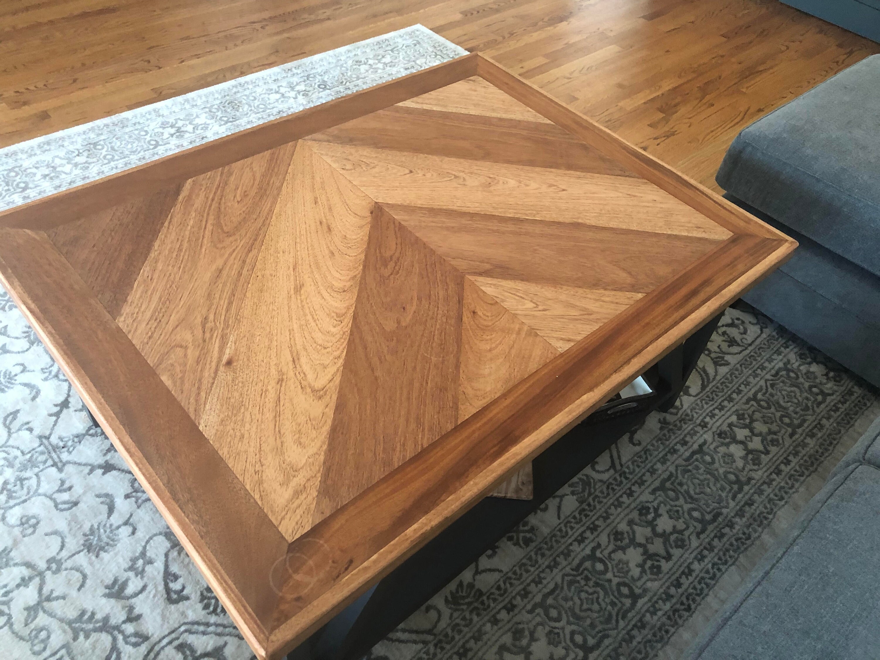 Custom Made Oversized Mahogany Chevron Coffee Table. - Etsy