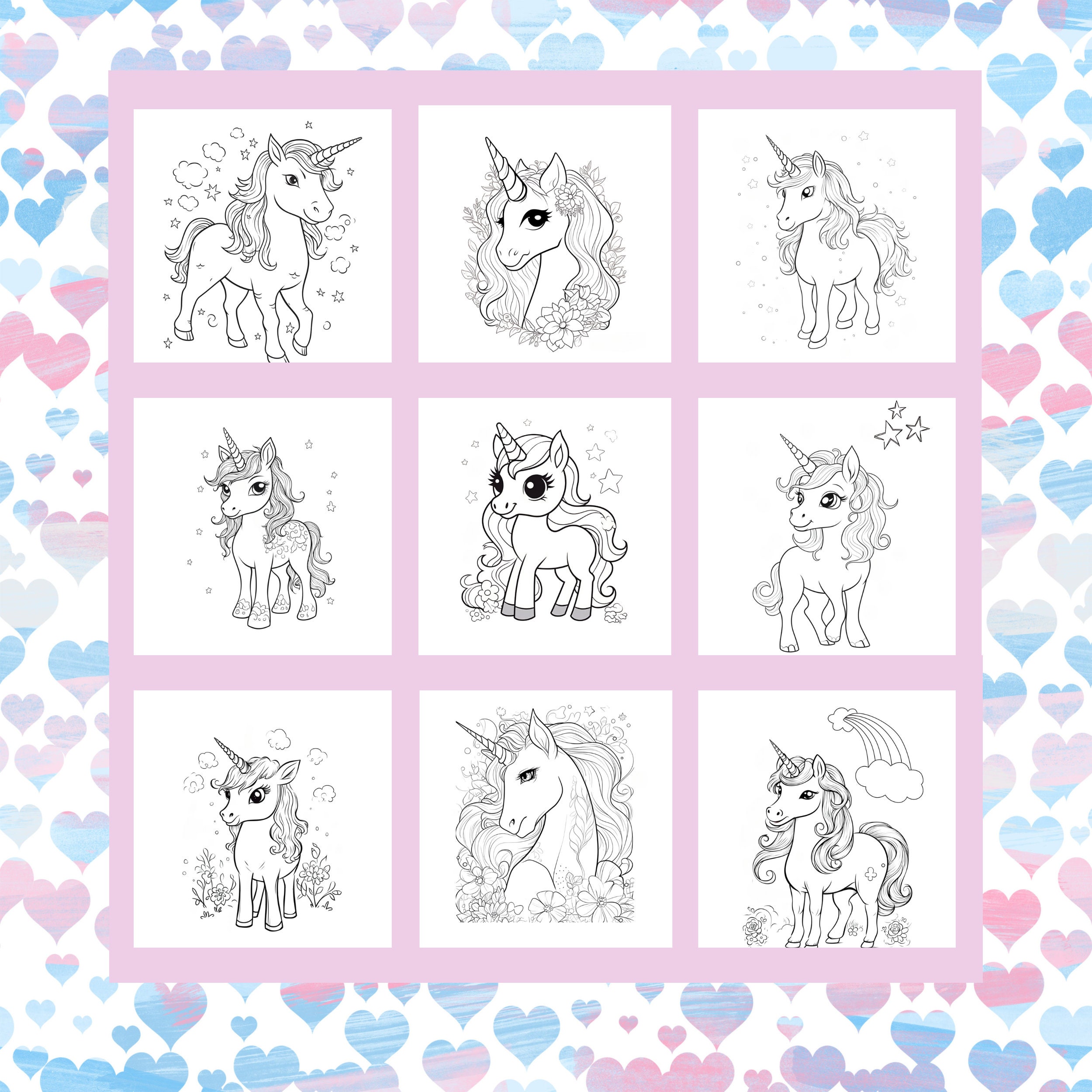 15 Cute Unicorn Coloring Pages. Unicorn Activities & Birthday Party ...