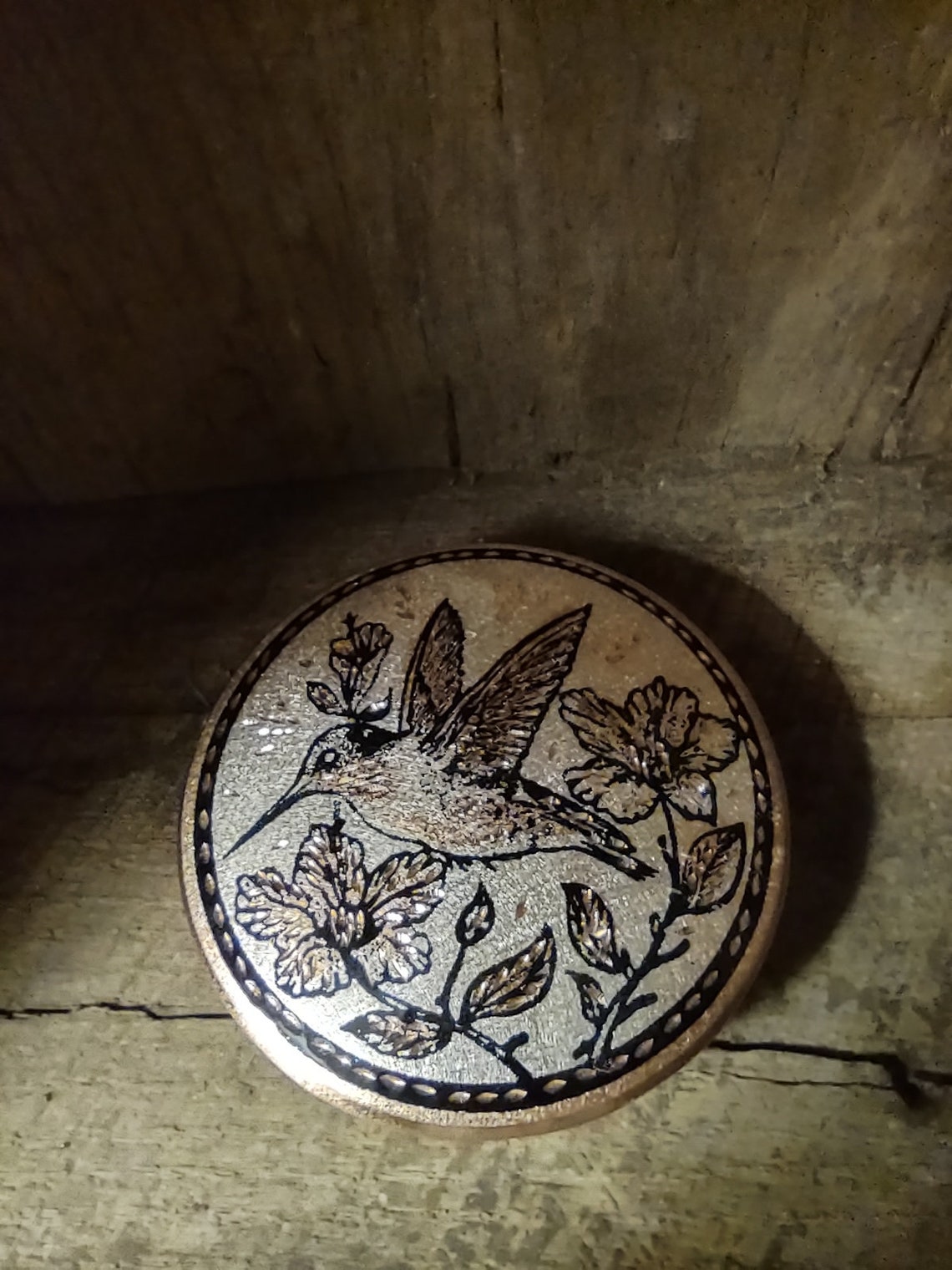 Copper Hummingbird Container - Etsy