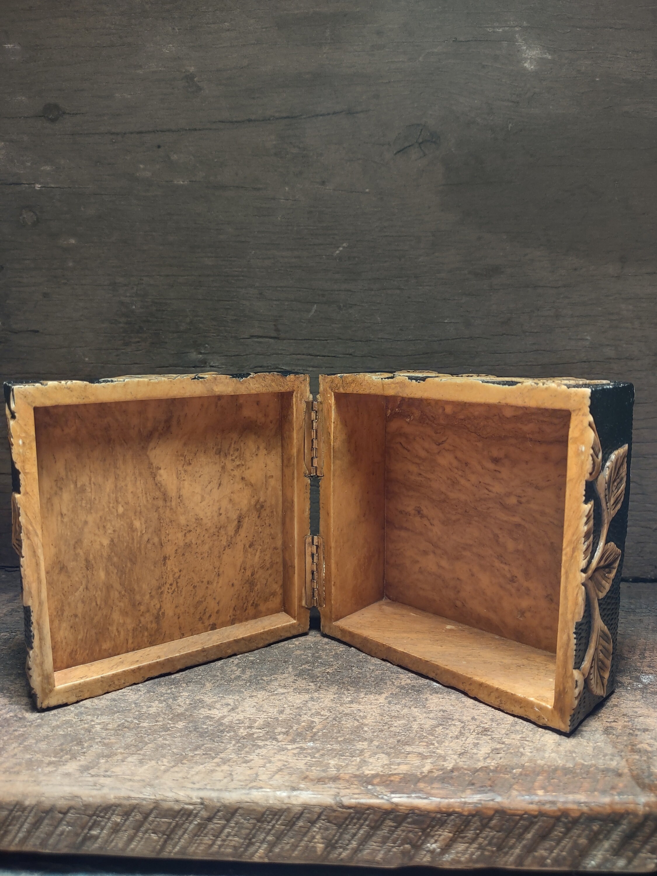 Vietnamese Decorative Box-rose Design-hand Carved - Etsy