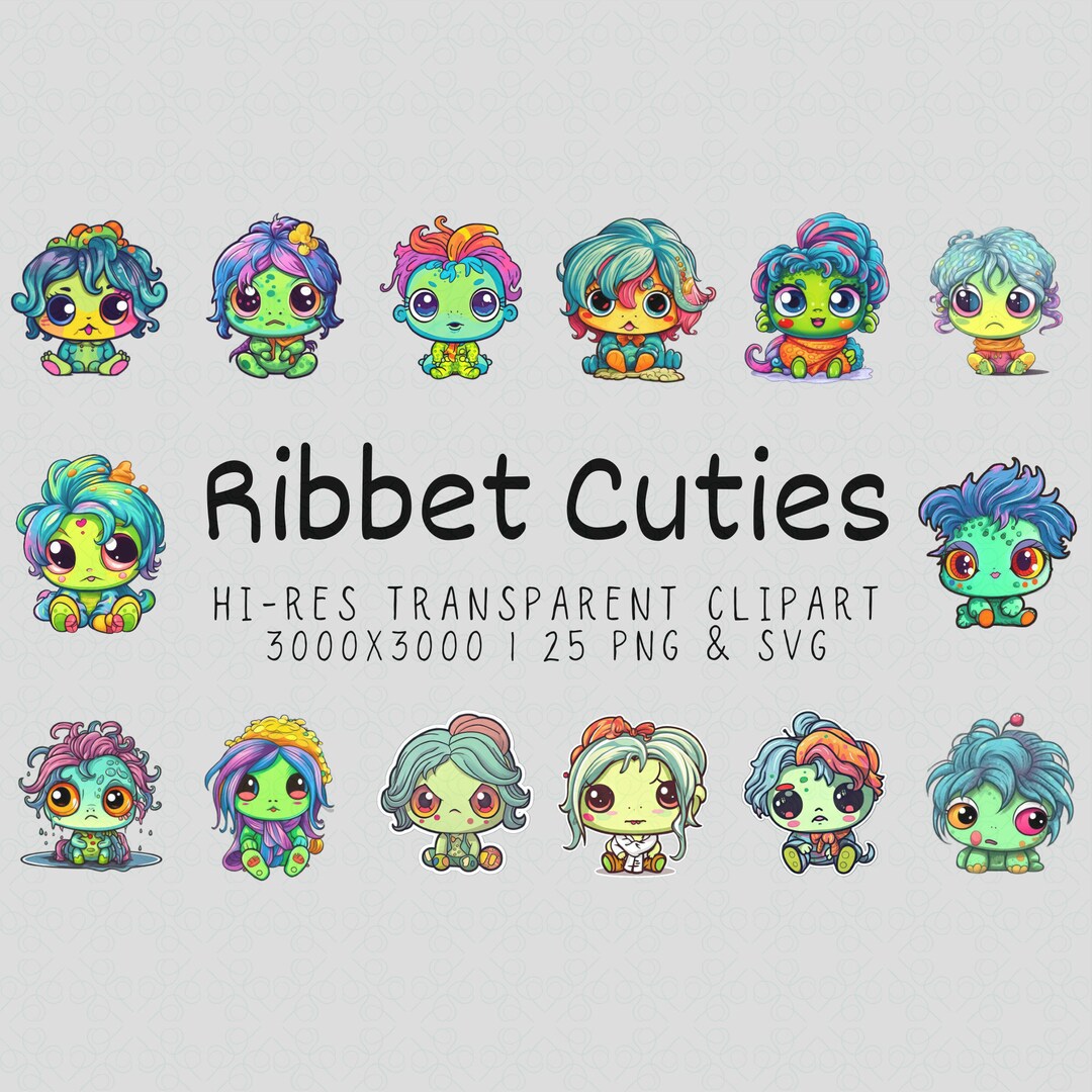 Kawaii Emo Frogs Clipart Frog PNG Bundle Cute Graphics Kawaii Frog ...