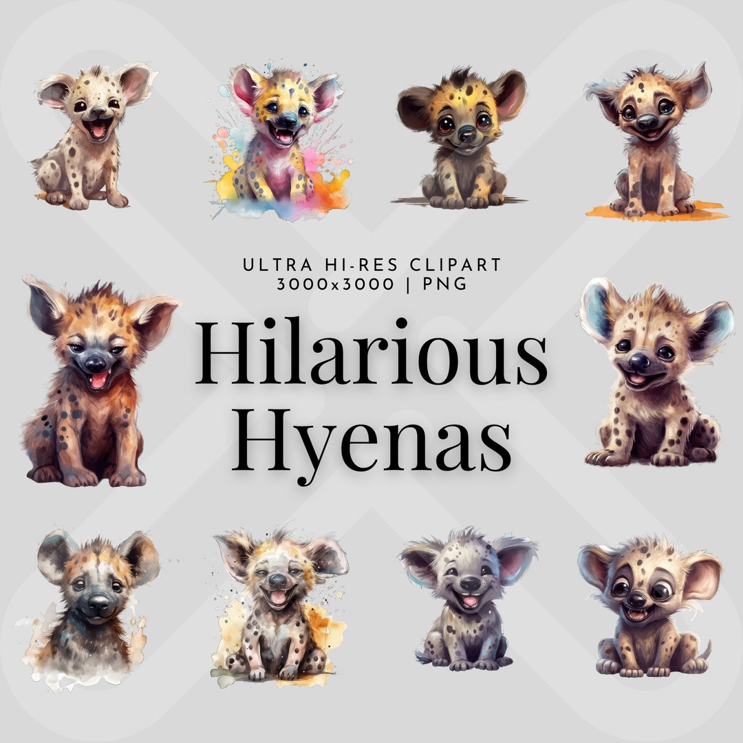 Hyena Baby Safari Animal Art Cute Clip Art Cute Animals Clip Art Baby ...