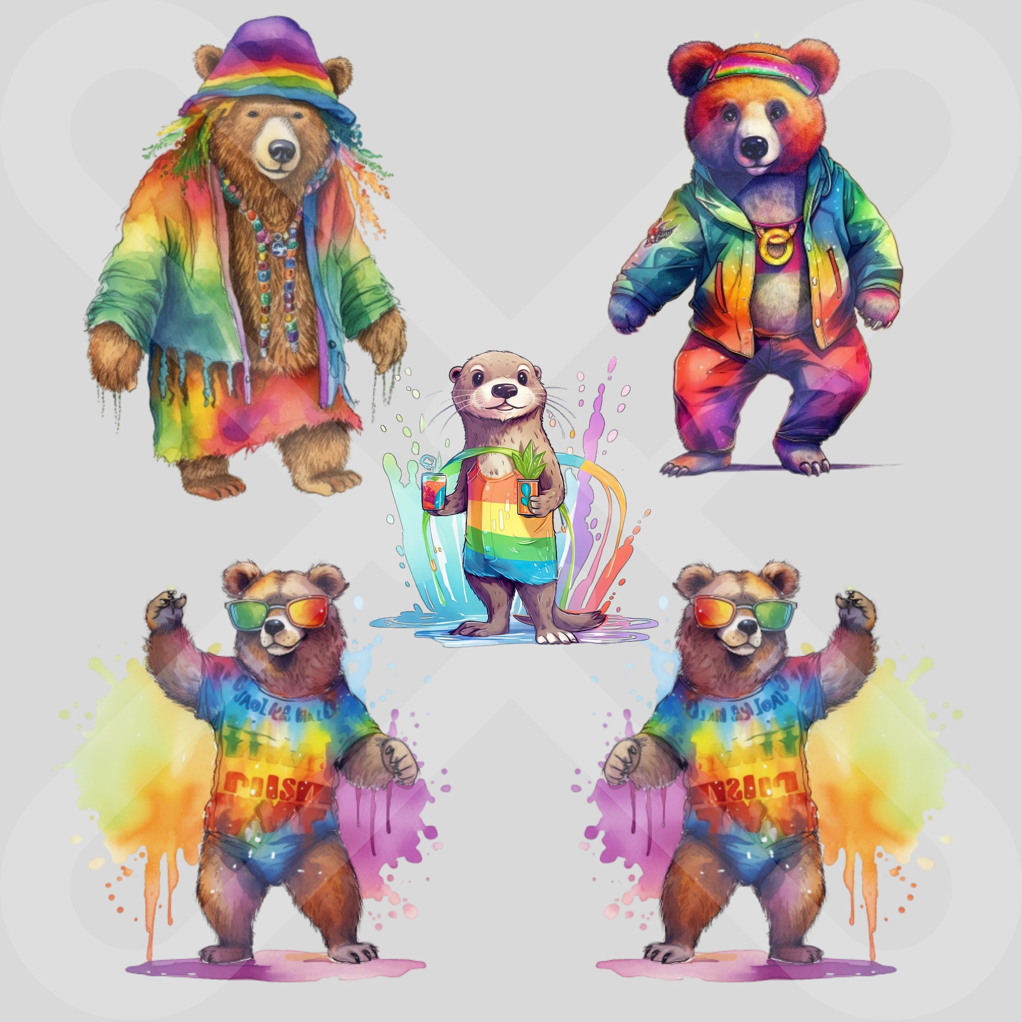 Pride Bundle PNG Clipart Rainbow Graphic Image LGBTQ Pride Sublimation ...