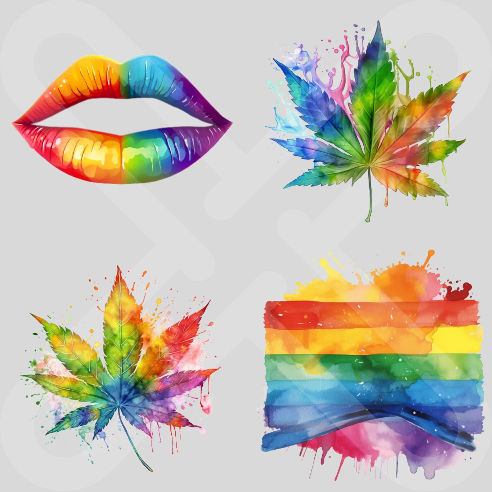 Pride Bundle PNG Clipart Rainbow Graphic Image LGBTQ Pride Sublimation ...