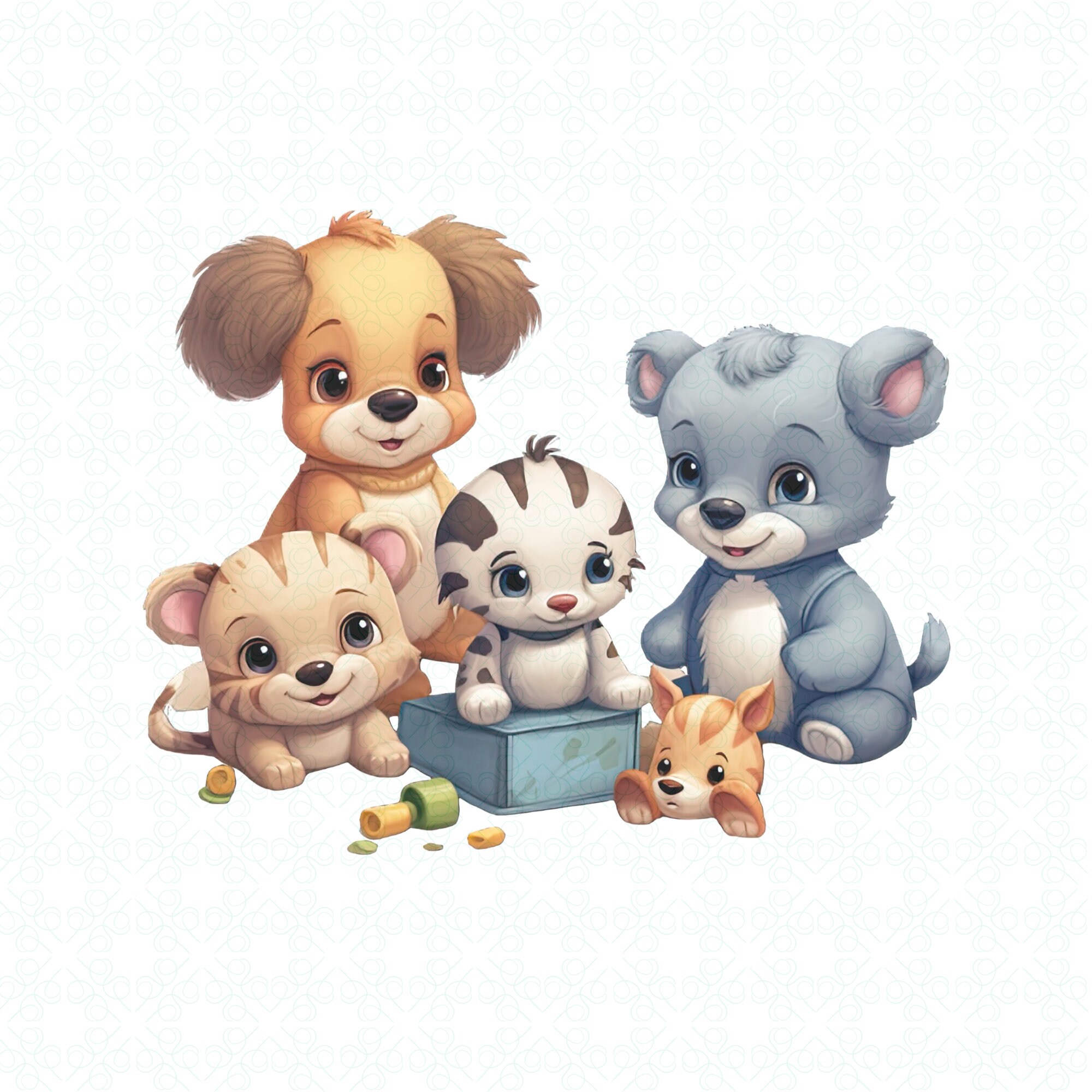 Nursery Animal Art Cute Baby Animal SVG Clip Art Cute Animals Clip Art ...