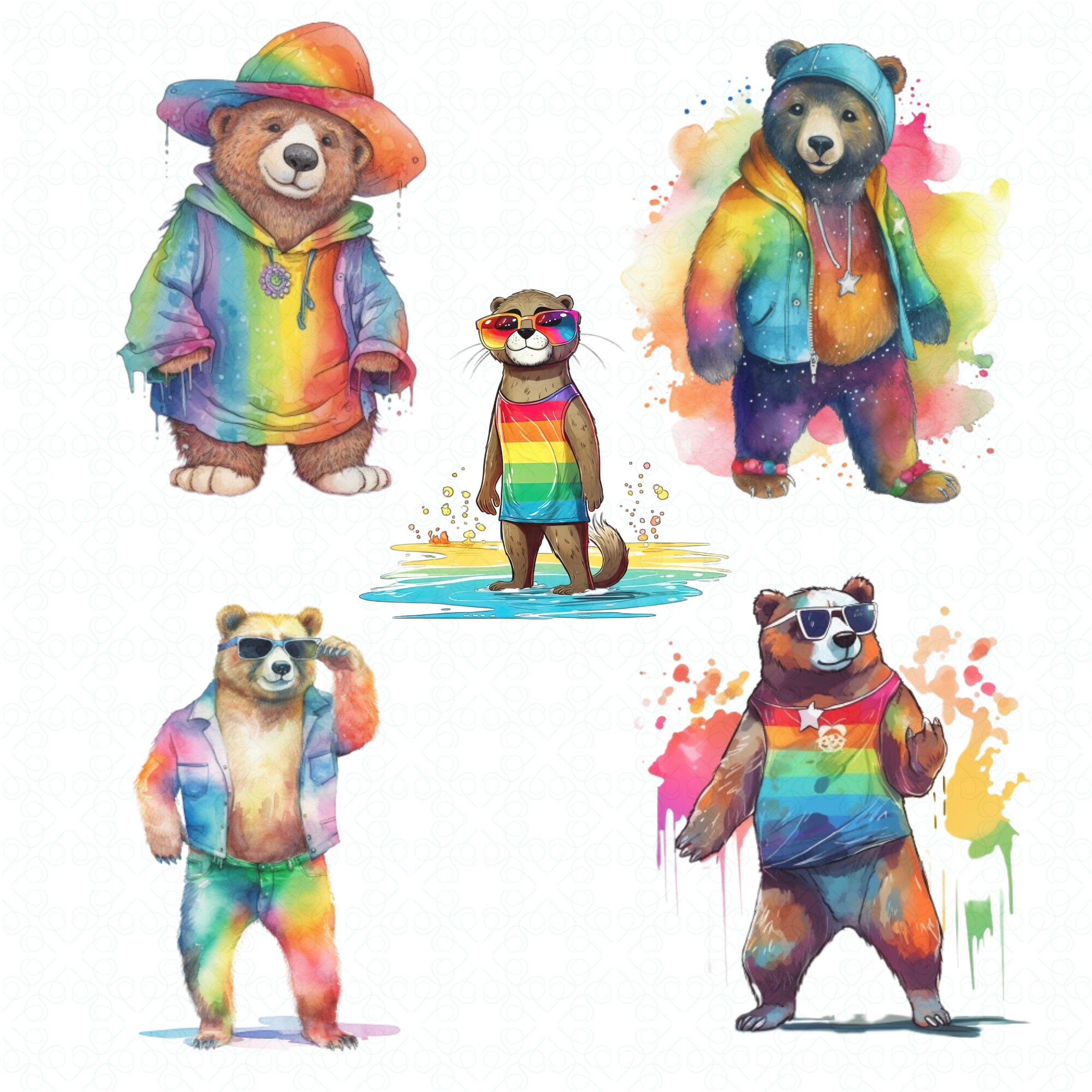 Pride Bundle PNG Clipart Rainbow Graphic Image LGBTQ Pride Sublimation ...