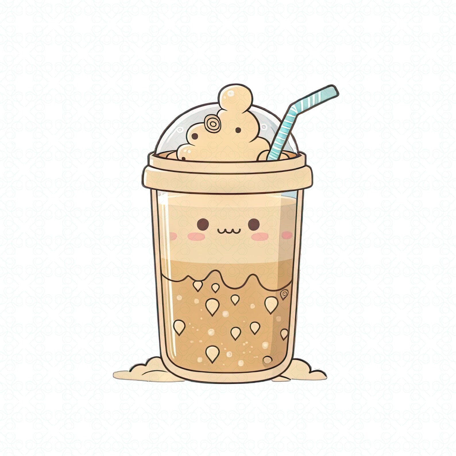 Kawaii Coffee Clipart Coffee PNG Bundle Cute Graphics Kawaii - Etsy
