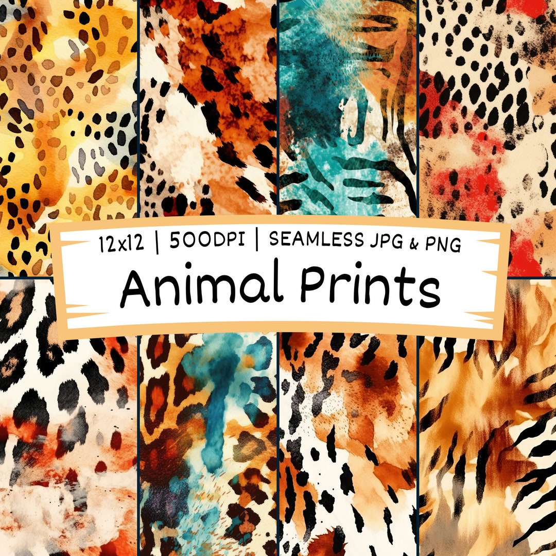 Animal Print Seamless Patterns Abstract Design Vibrant Colors Animal ...