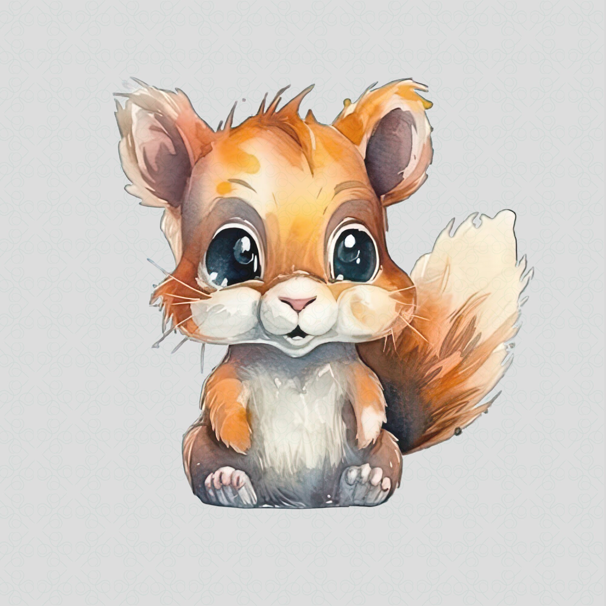 Baby Squirrel Animal Art Cute Baby Animal Clip Art Cute - Etsy
