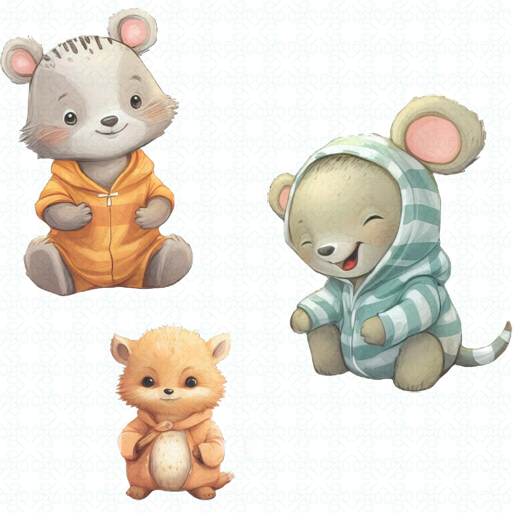 Nursery Animal Art Cute Baby Animal SVG Clip Art Cute Animals Clip Art ...