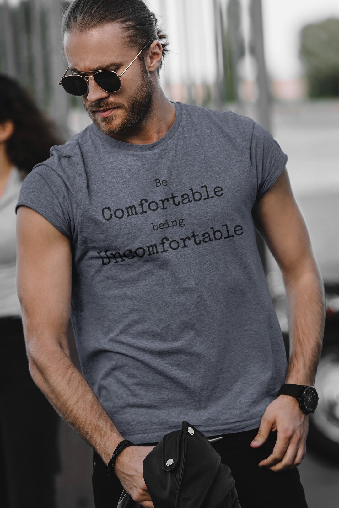 Be Comfortable Being Uncomfortable Tee, Fun Shirt About Pushing Past ...