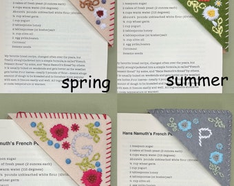 Felt Triangle Page Stitched Corner Handmade Bookmark, Personalized Hand ...