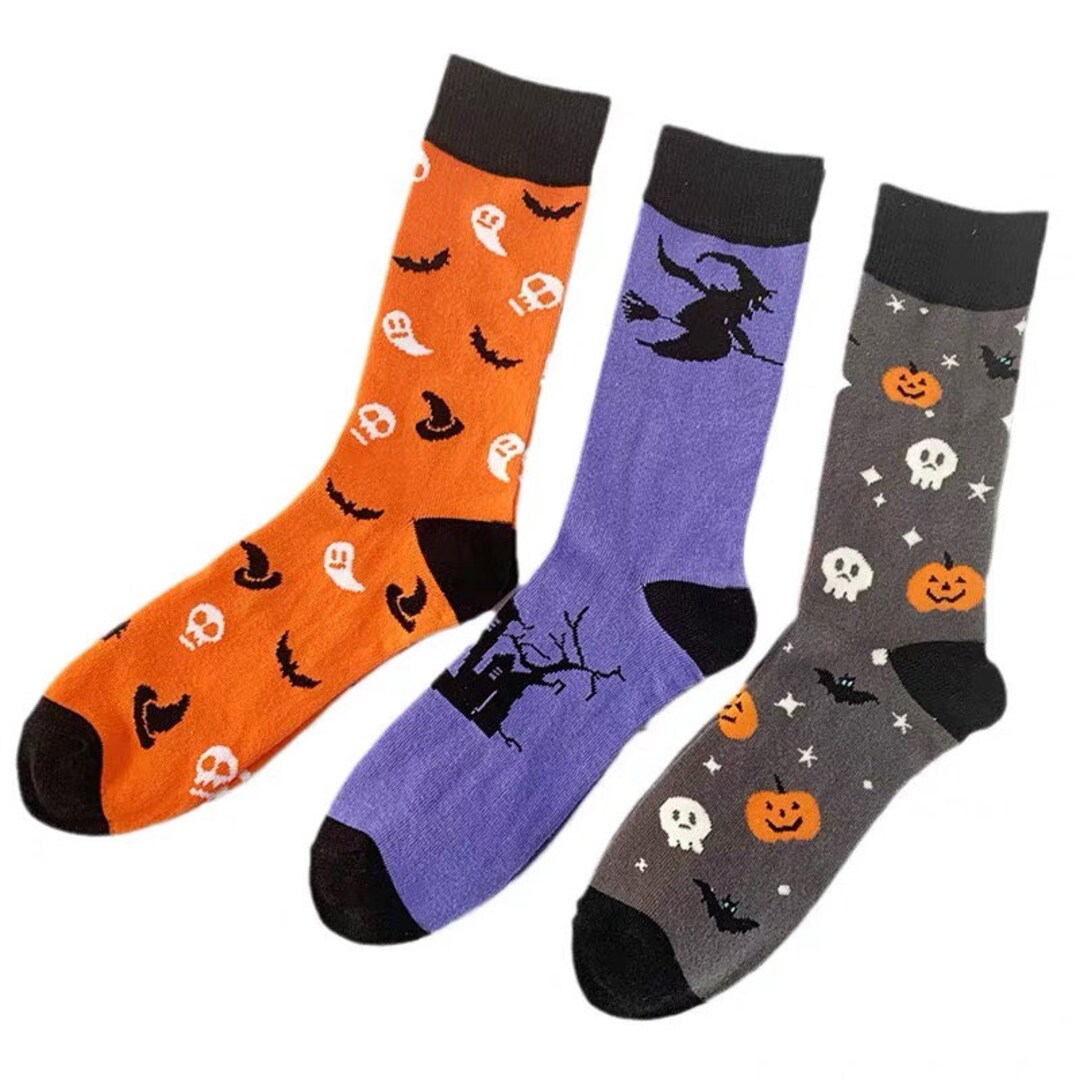 Halloween Socks Funny Socks With Ghost Soft Scary Cotton - Etsy