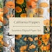 California Poppies Seamless Pattern Digital Paper Set - Instant ...