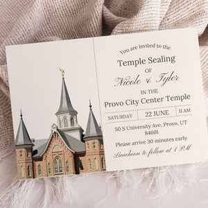LDS Sealing Card Template Instant Download Editable Wedding Invitation ...